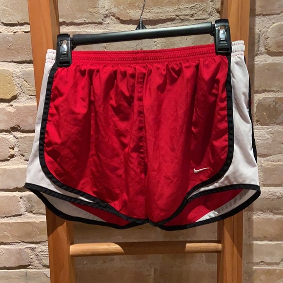 Nike | Shorts | Nike Womens Red With Black And White Trim Tempo Drifit ...